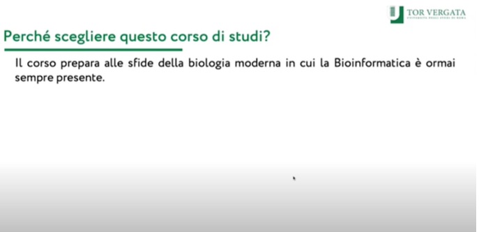 Bioinformatica (LM-6) – Macroarea di Scienze MM.FF.NN.